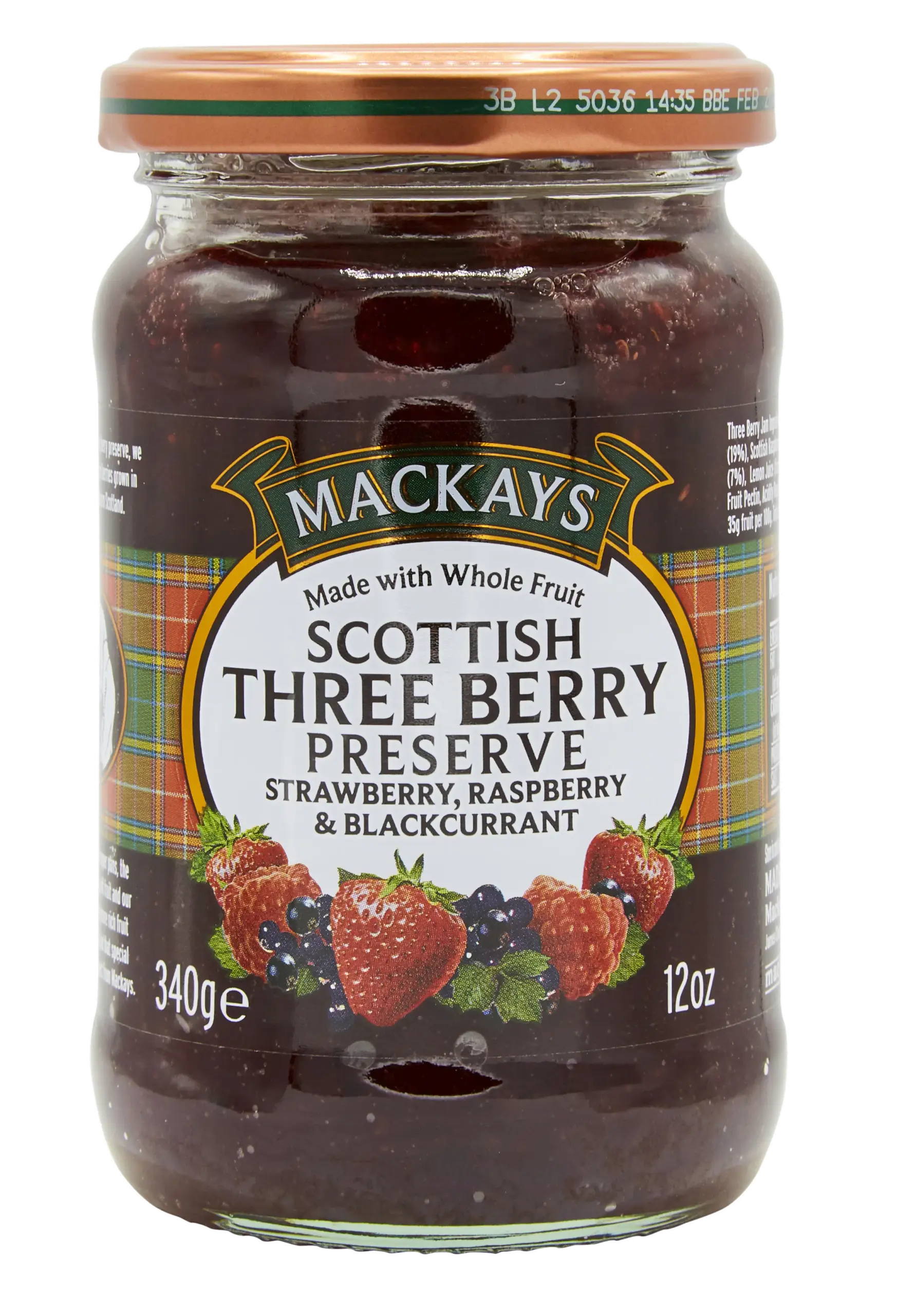 Mackays Scottish Three Berry Preserve 340g - Finefoods